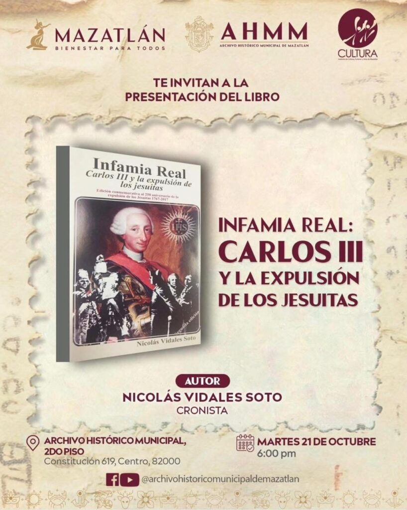 El libro “Infamia Real: Carlos III y la expulsión de los Jesuitas” se ...